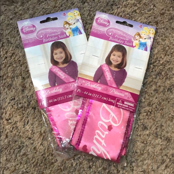 Party Supplies | Nwt 2 Disney Princess Birthday Sash | Poshmark